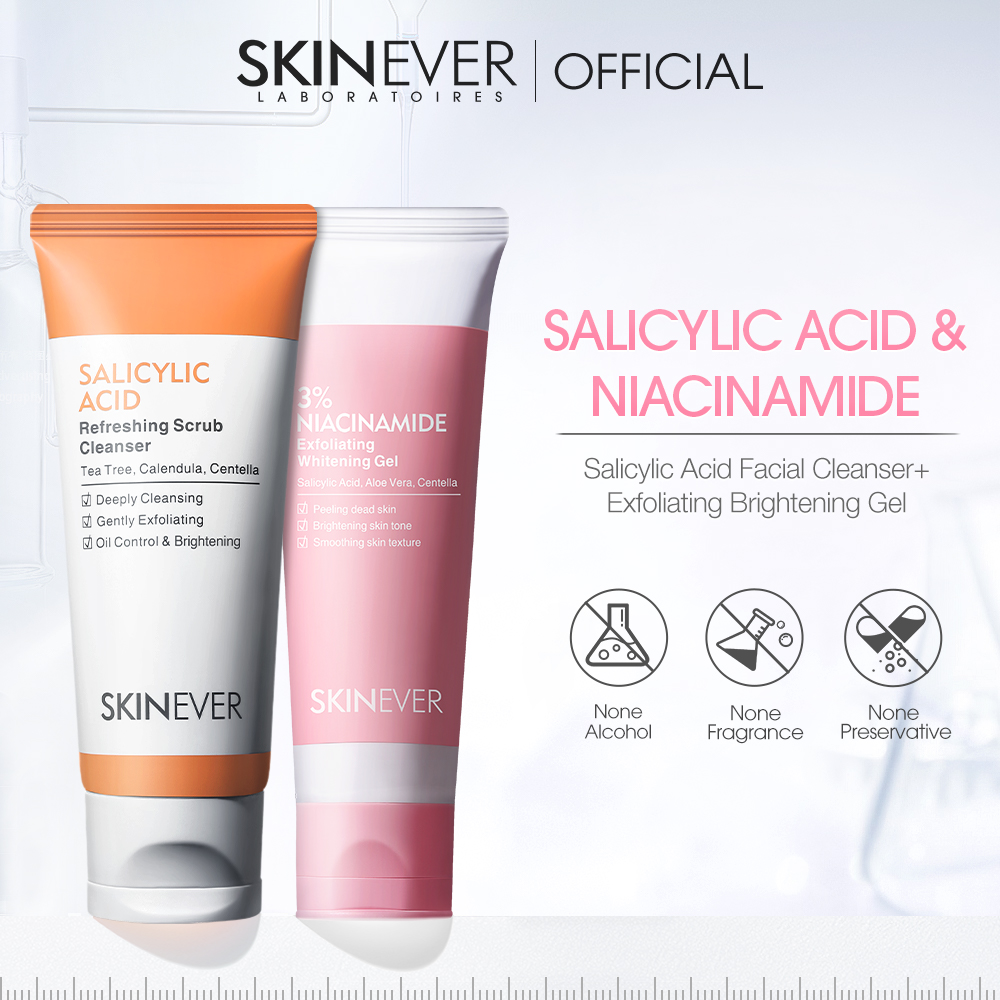 SKINEVER Salicylic Acid Refreshing Exfoliating Cleanser 2Pcs SetAcne ...