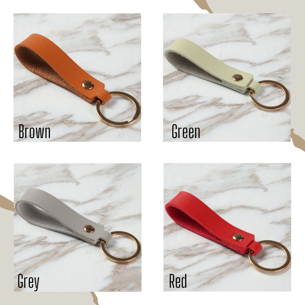PERSONALIZED LEATHER KEYCHAIN | CUSTOM NAME | IDEA GIFT MURAH | Shopee ...