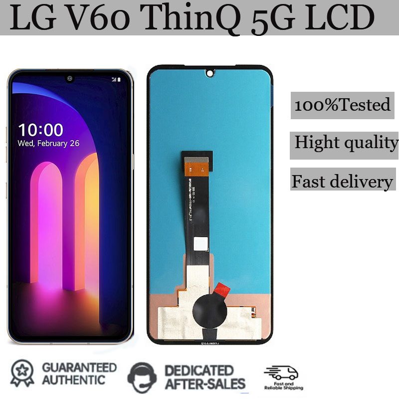 Original AMOLED For LG V60 ThinQ 5G LCD with Frame Display Touch Screen ...