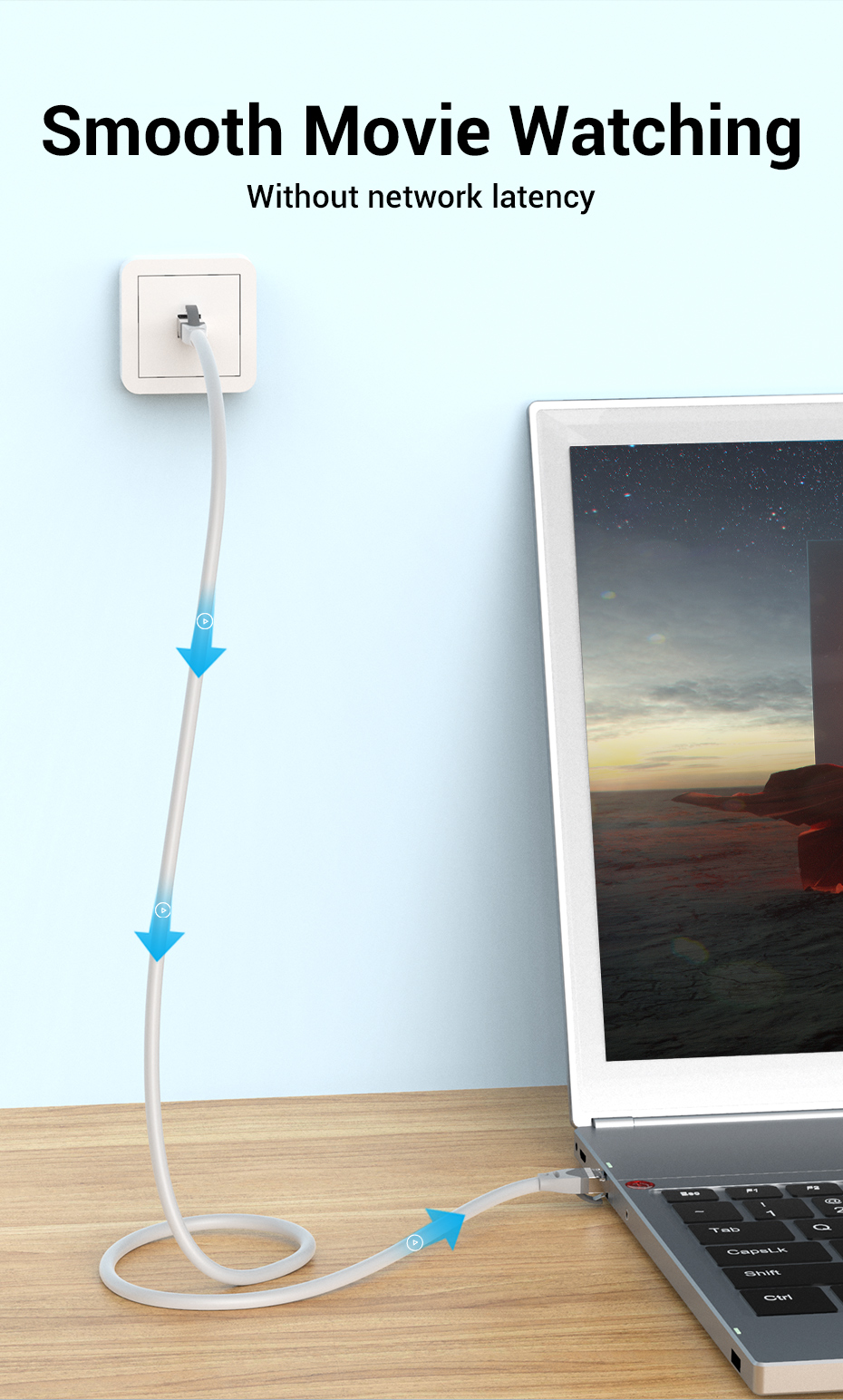 Vention Ethernet Cable CAT6A SFTP Patch RJ45 Lan High Speed 10Gbps ...