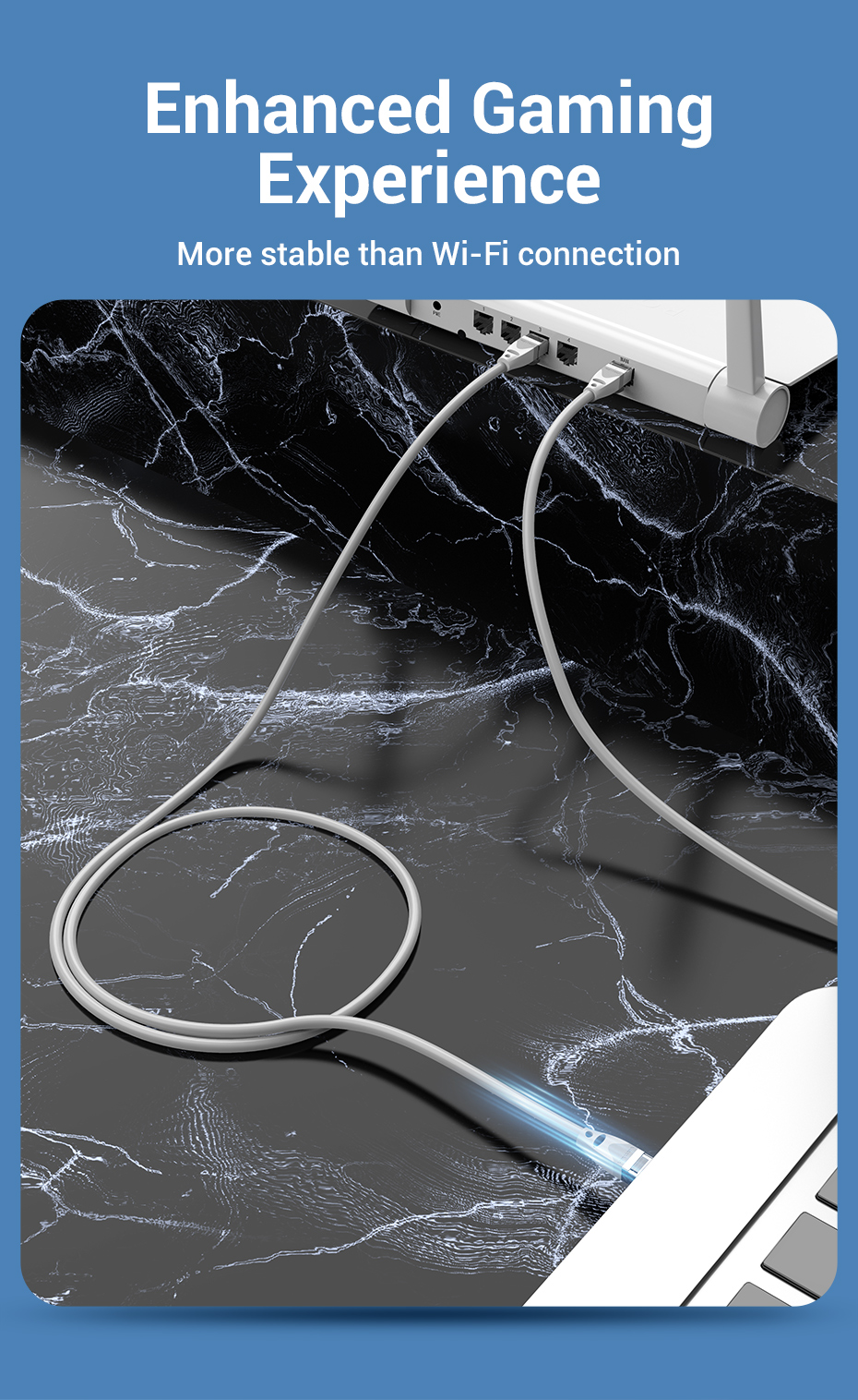 Vention Ethernet Cable CAT6A SFTP Patch RJ45 Lan High Speed 10Gbps ...