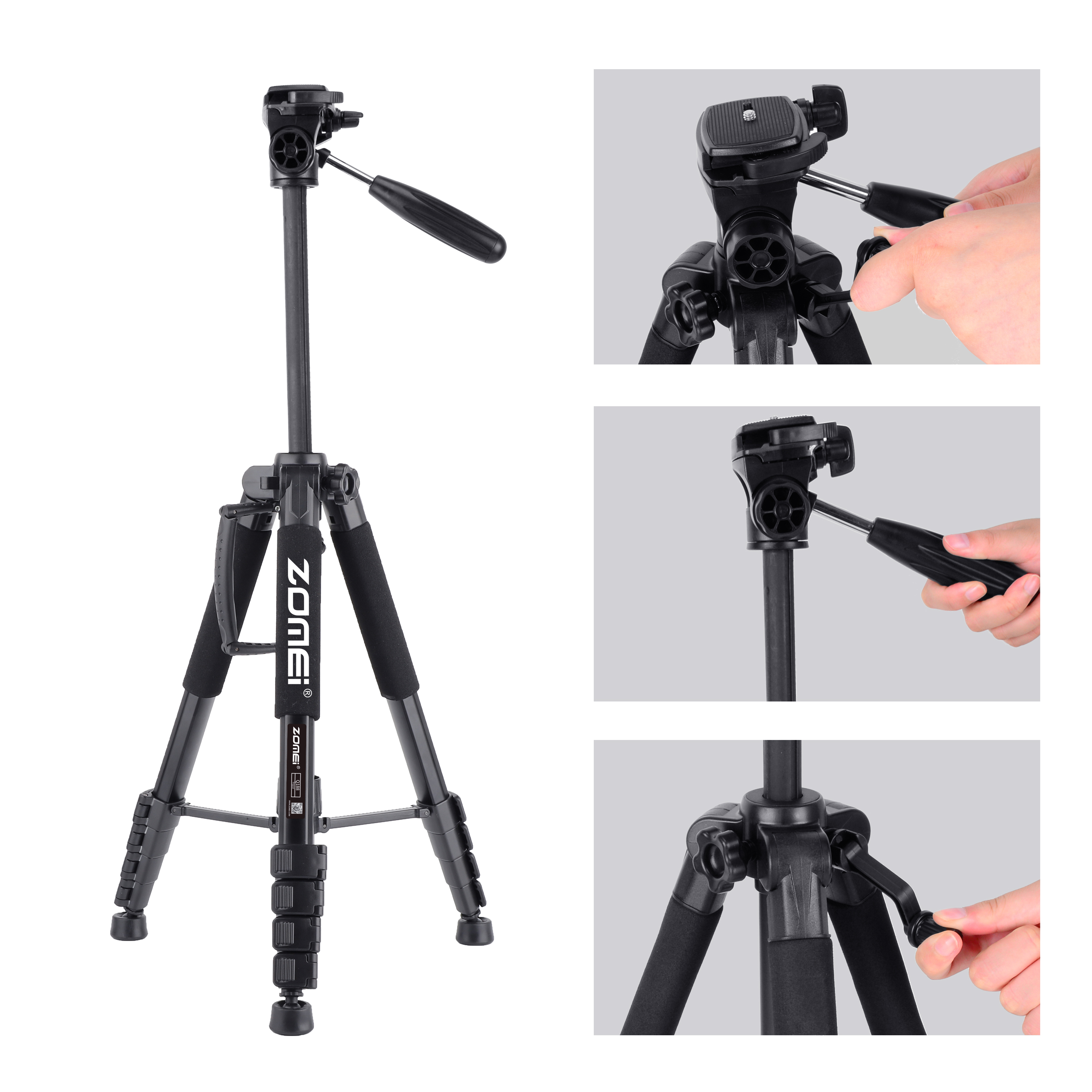 ZOMEI Q188/Q444Q/Q555 SLR Tripod Camera Micro Single Professional ...