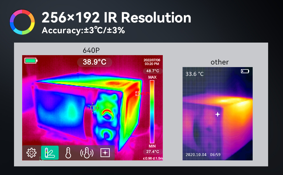★Mileseey★Thermal Camera Imaging Tool for Temperature Anomalies,256 x ...