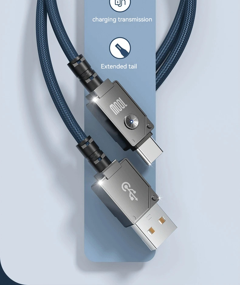 120W Super Fast Charging Cable For ios 15 Type C Micro With Indicator ...