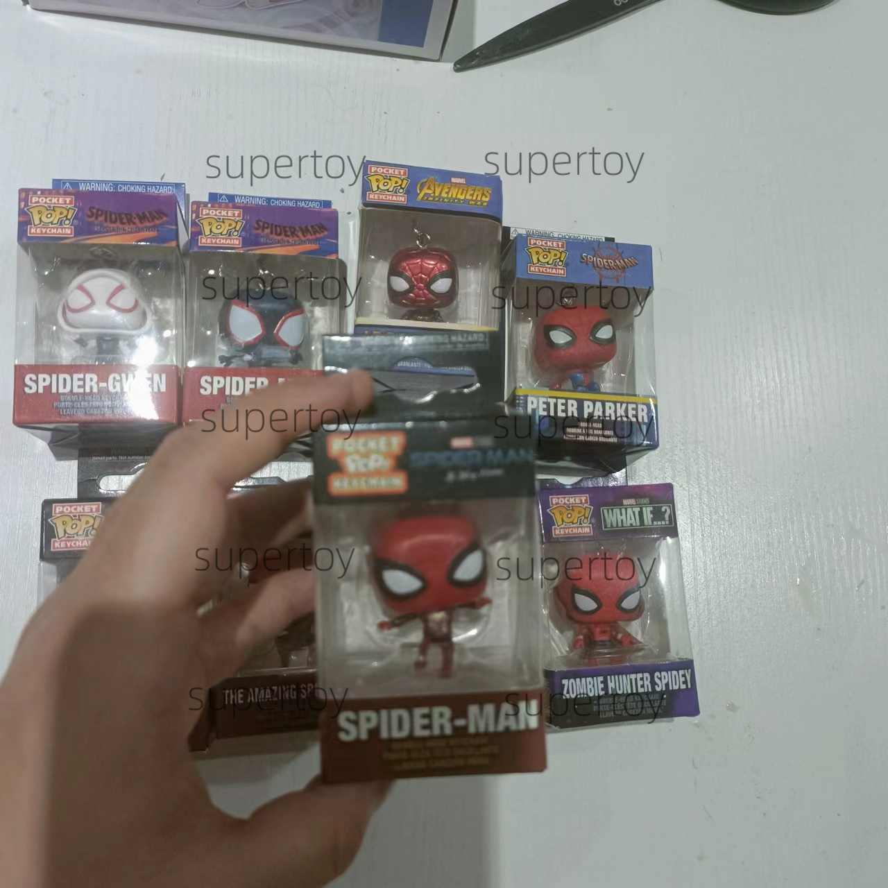 【12-hour Shipping】Funko Pop Keychain Marvel Avengers: Spider-Man ...
