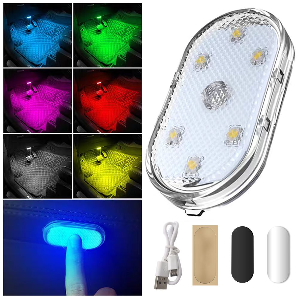 Car LED Touch Lights High Brightness Magnetic Mini Wireless Interior ...