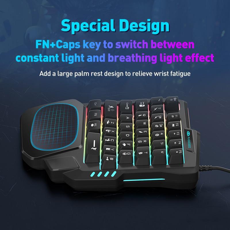 Mobile Controller for pc Gaming One-Handed Gaming Keyboard With Mouse ...