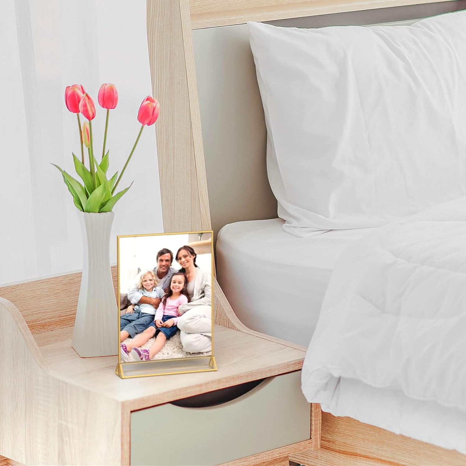 Acrylic T Shape Sign Holder with 3MM Thickness Grade A Gold Borders and ...