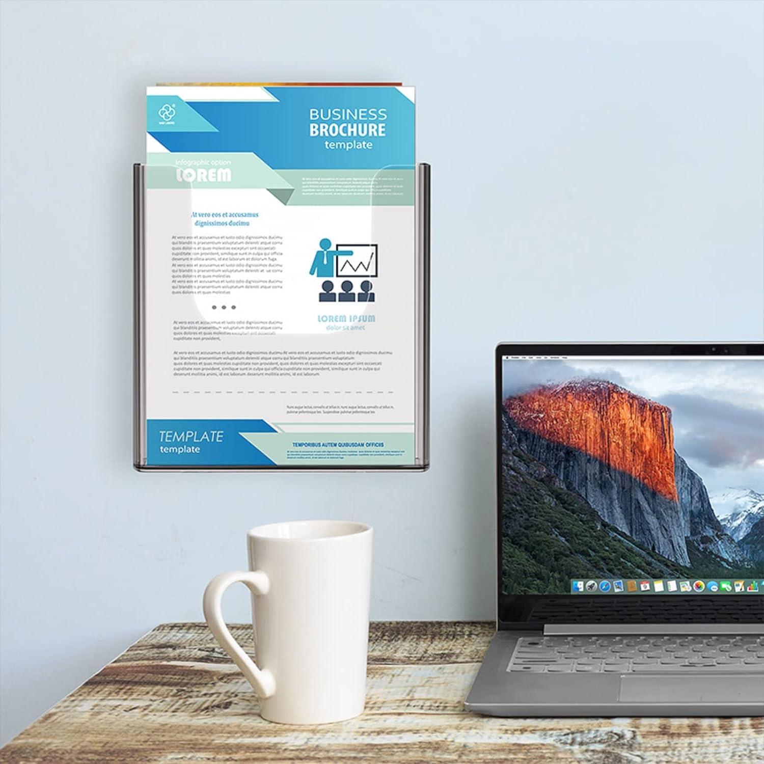 Acrylic Wall Mount Brochure Flyer Magazine Literature Holder A5 A4 ...
