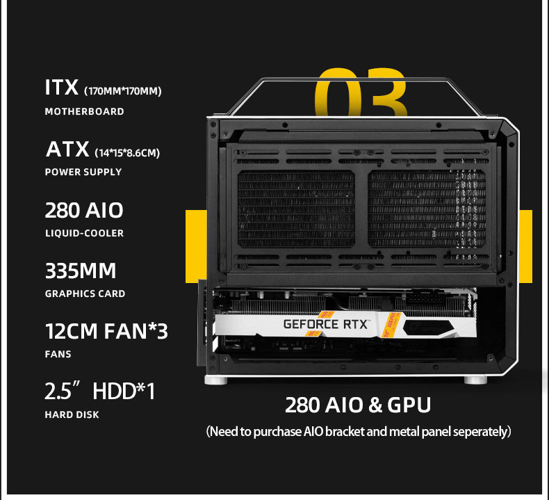 Mechanical Master C28 Little Horizon ITX/MATX Motherboard/Full Tower ...