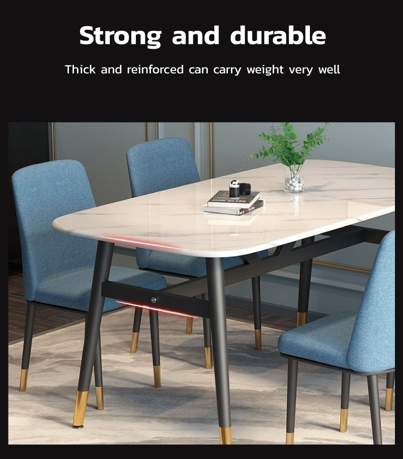 BBG Solid Wood Dining Table Set with Chair 120*60CM Modern Simple ...