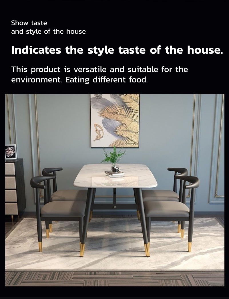 BBG Solid Wood Dining Table Set with Chair 120*60CM Modern Simple ...