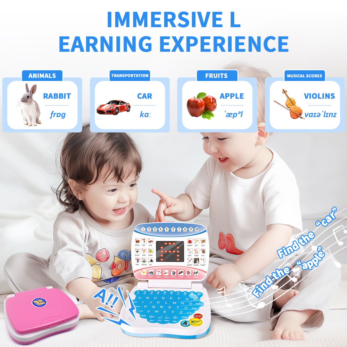 Educational Tablet Computer Toys for Kids,LED Screen Mini Learning ...