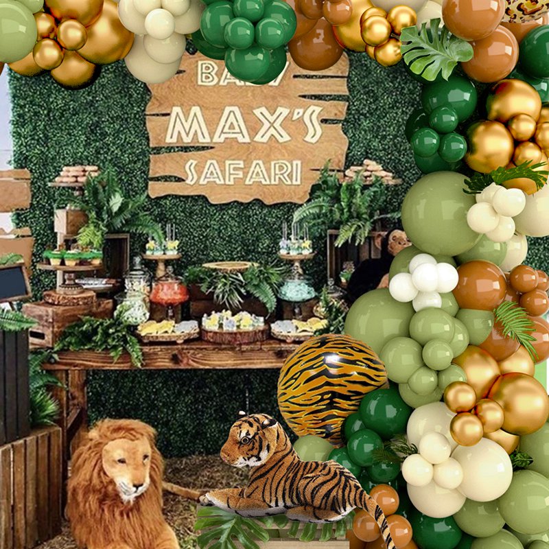 Set Forest Animals Happy Birthday Balloons Wild One Birthday Latex ...