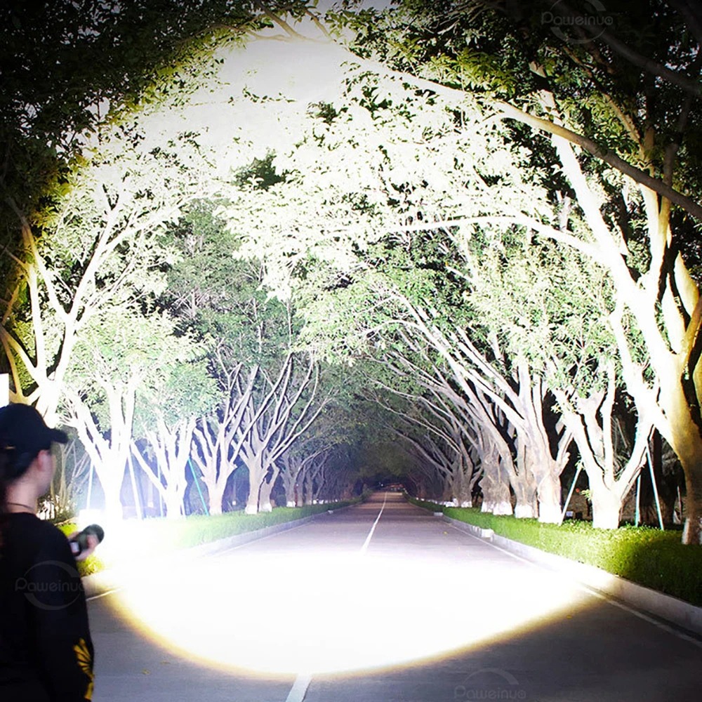 50000M High Power Torch light Ultra Bright Flashlight Powerful flash ...