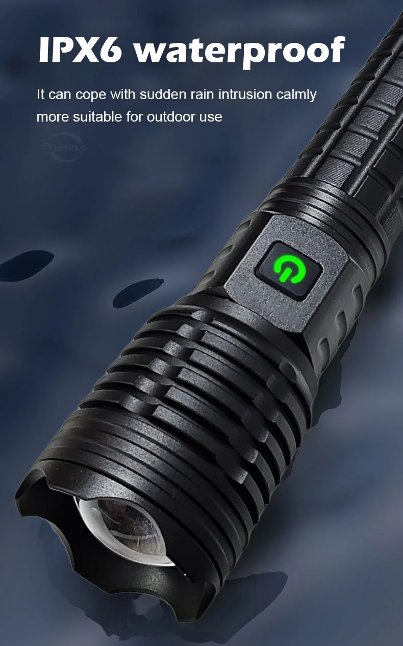 50000M High Power Torch light Ultra Bright Flashlight Powerful flash ...