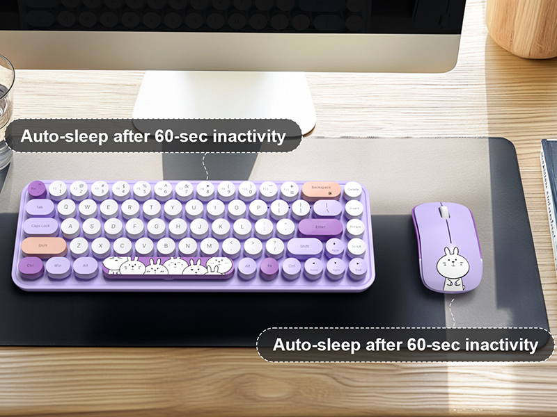 Wireless keyboard and mouse cute mouse and keyboard 2.4G wireless ...