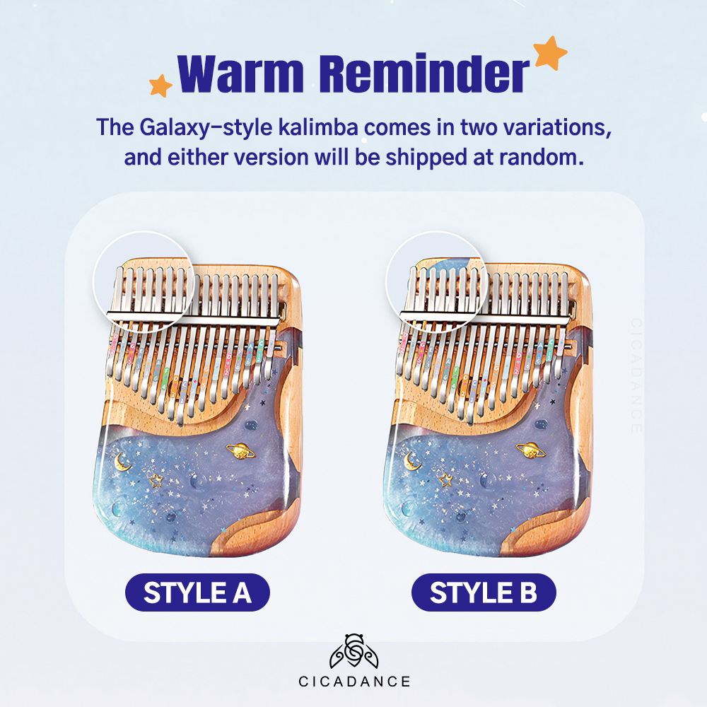 Cega Purple kalimba 17 Key/21 key Star River Series Acoustic Finger ...