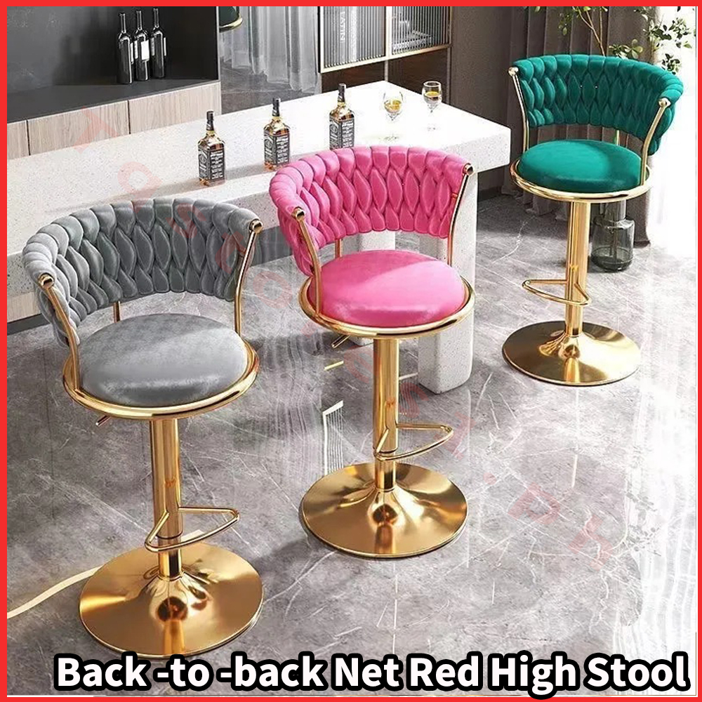 ZC V04 light luxury Bar Chair backres Nordic Fashion Light Luxury ...
