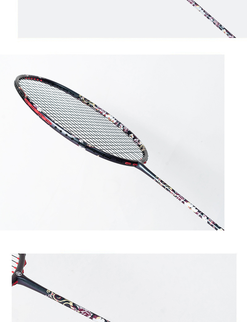 ALP HQ 6U 72±2g Super Light Max 35Lbs 100% Full Carbon Fiber Badminton ...