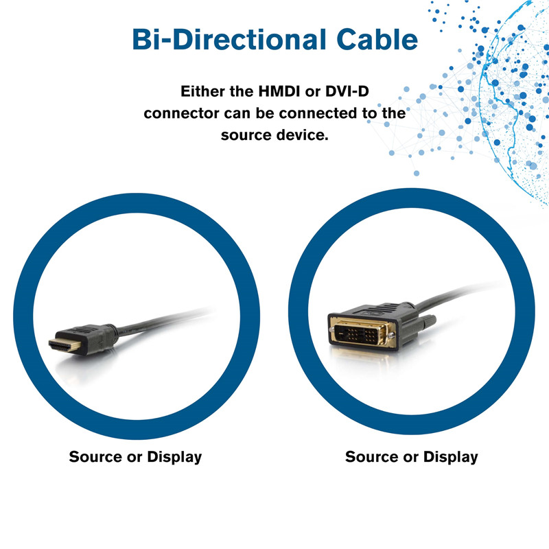 Eyd Hdtv05 Hdmi To Dvi Dvi To Hdmi Cable 1080p Bi Directional Dvi D