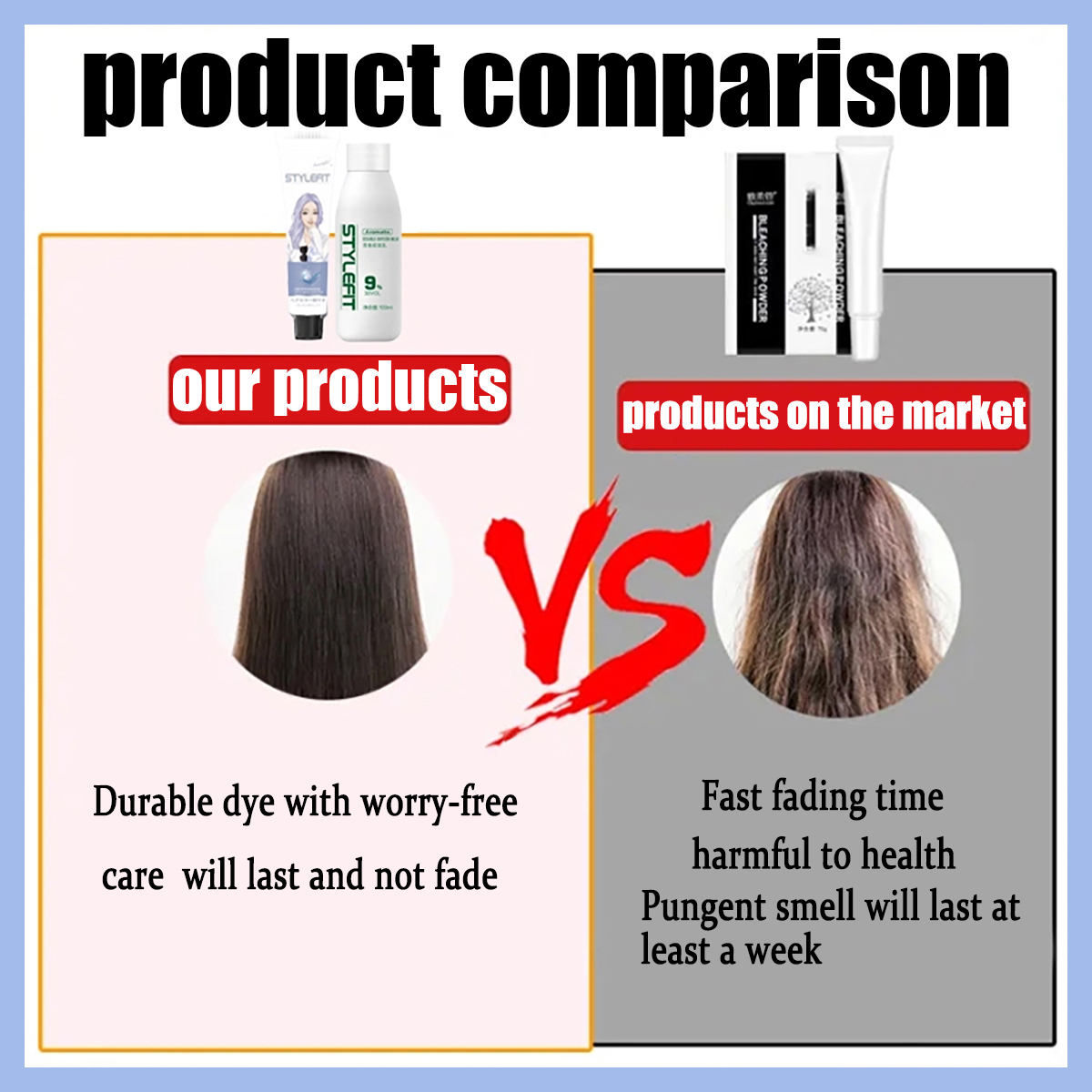 STYLEFIT Hair Color Permanent Deep Purple(100ml Hair Dye+100ml Oxidizer ...