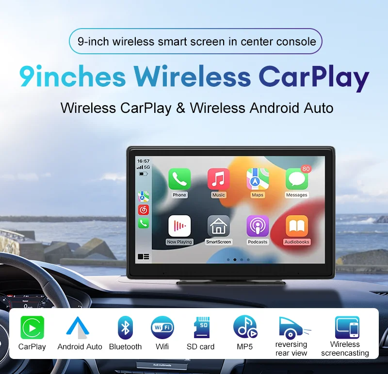 XUDA 9 Inch Universal Car Radio Multimedia Video Player Wireless ...