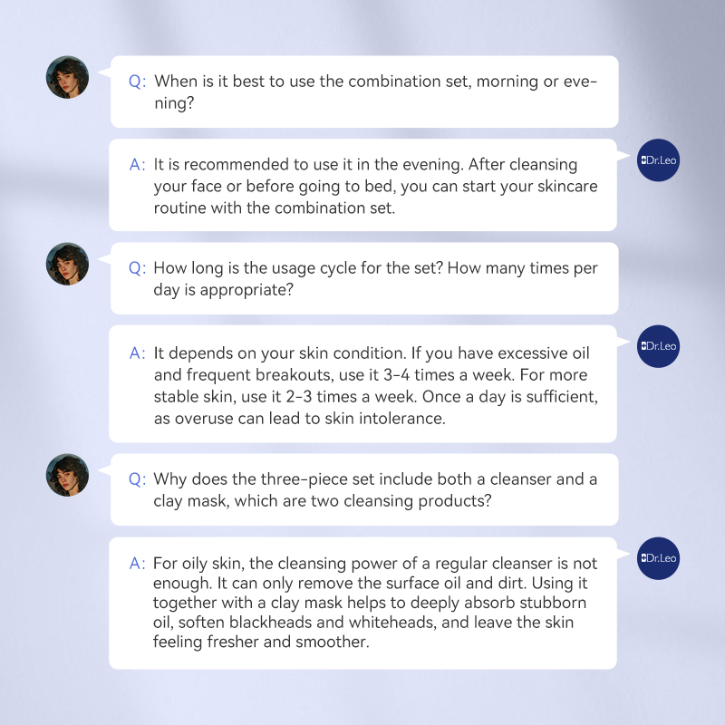 Dr.Leo PRO ANTI-ACNE 4pcs Set Combo Polyamino Acid Purifying Facial ...