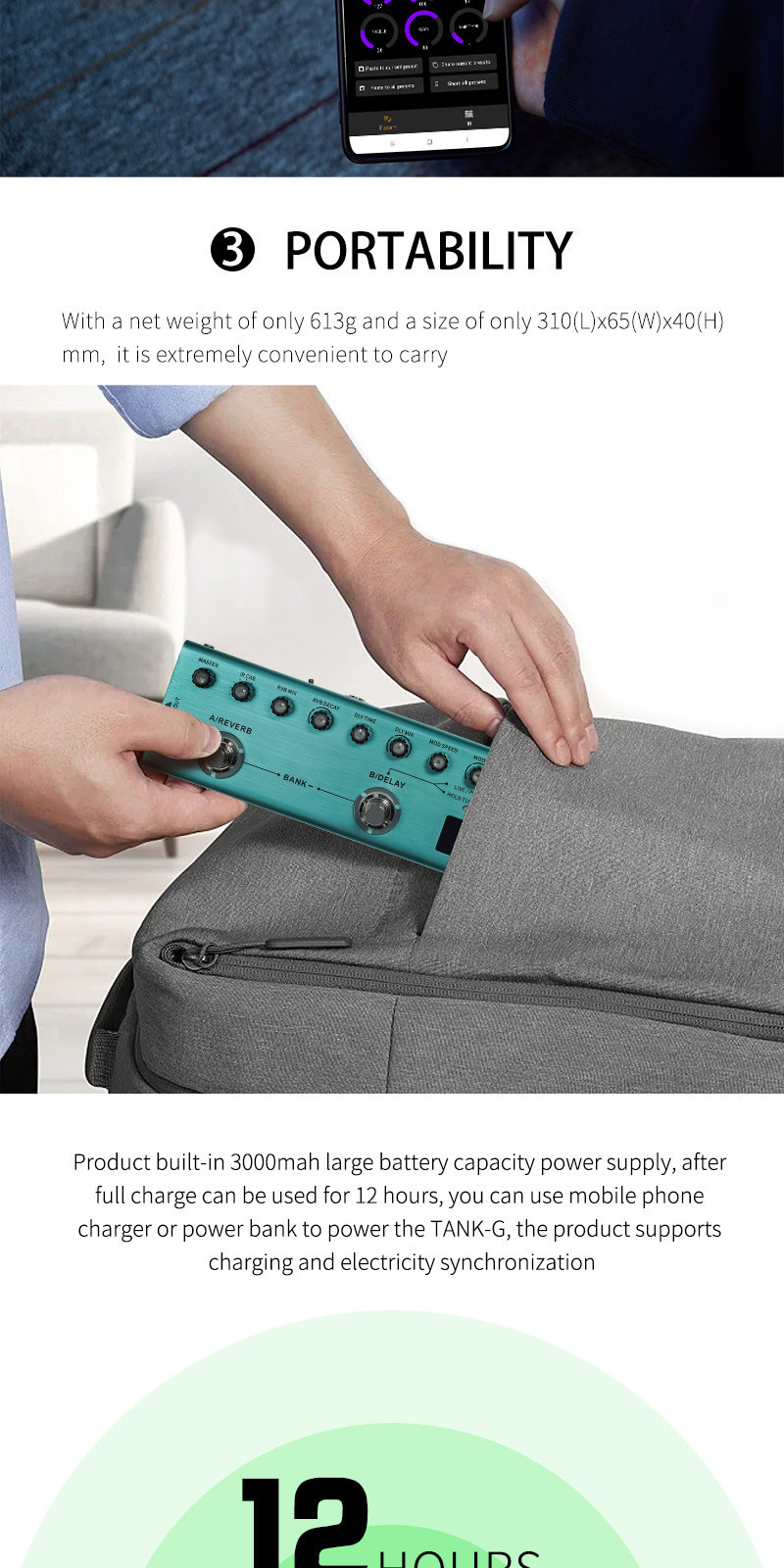 【COD】M-VAVE Tank-G Tank-B V2 Guitar Multi-Effects Pedal 36 Presets,9 ...