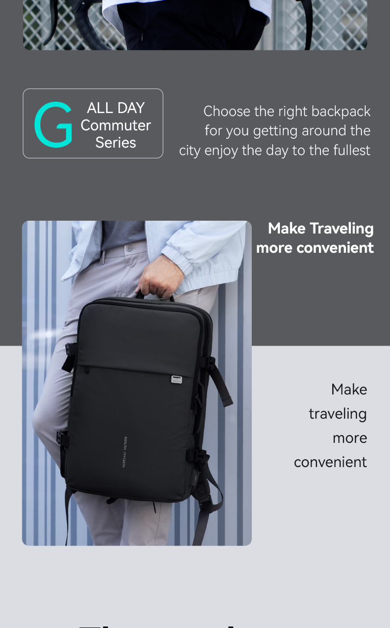 Mark Ryden Expandable Large Capacity Backpack For Men Bagpack Fit 17.3 ...
