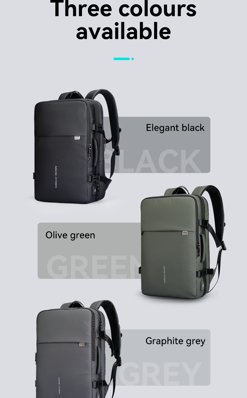Mark Ryden Expandable Large Capacity Backpack For Men Bagpack Fit 17.3 ...