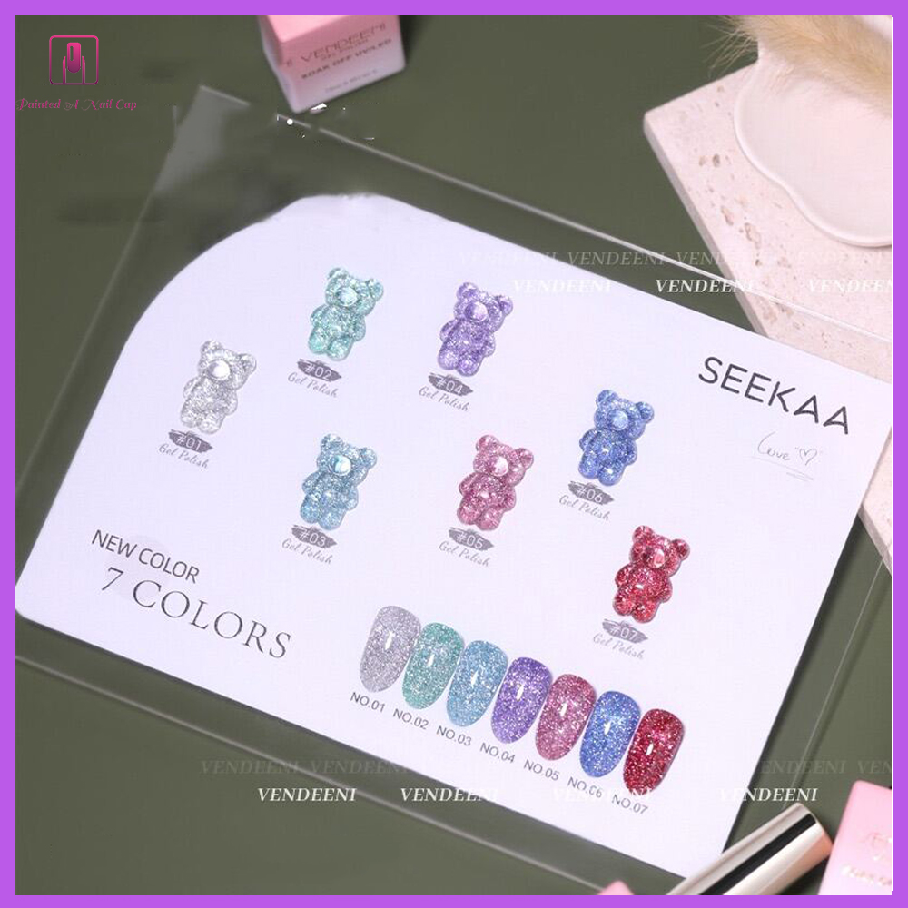 【Painted】7 Color（15ml） Fantasy Dynamic Chipped Chip gel nail polish ...
