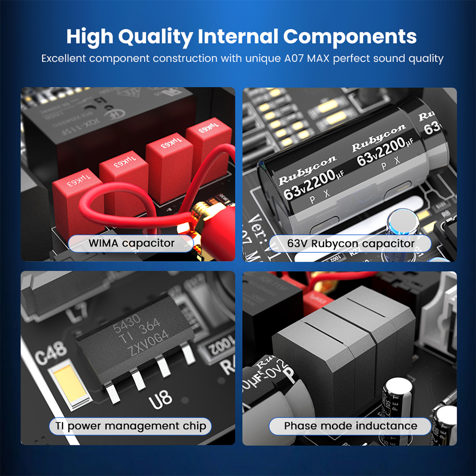 AIYIMA A07 MAX TPA3255 Audio Power Amplifier 2.0 Stereo Amplify 300Wx2 ...