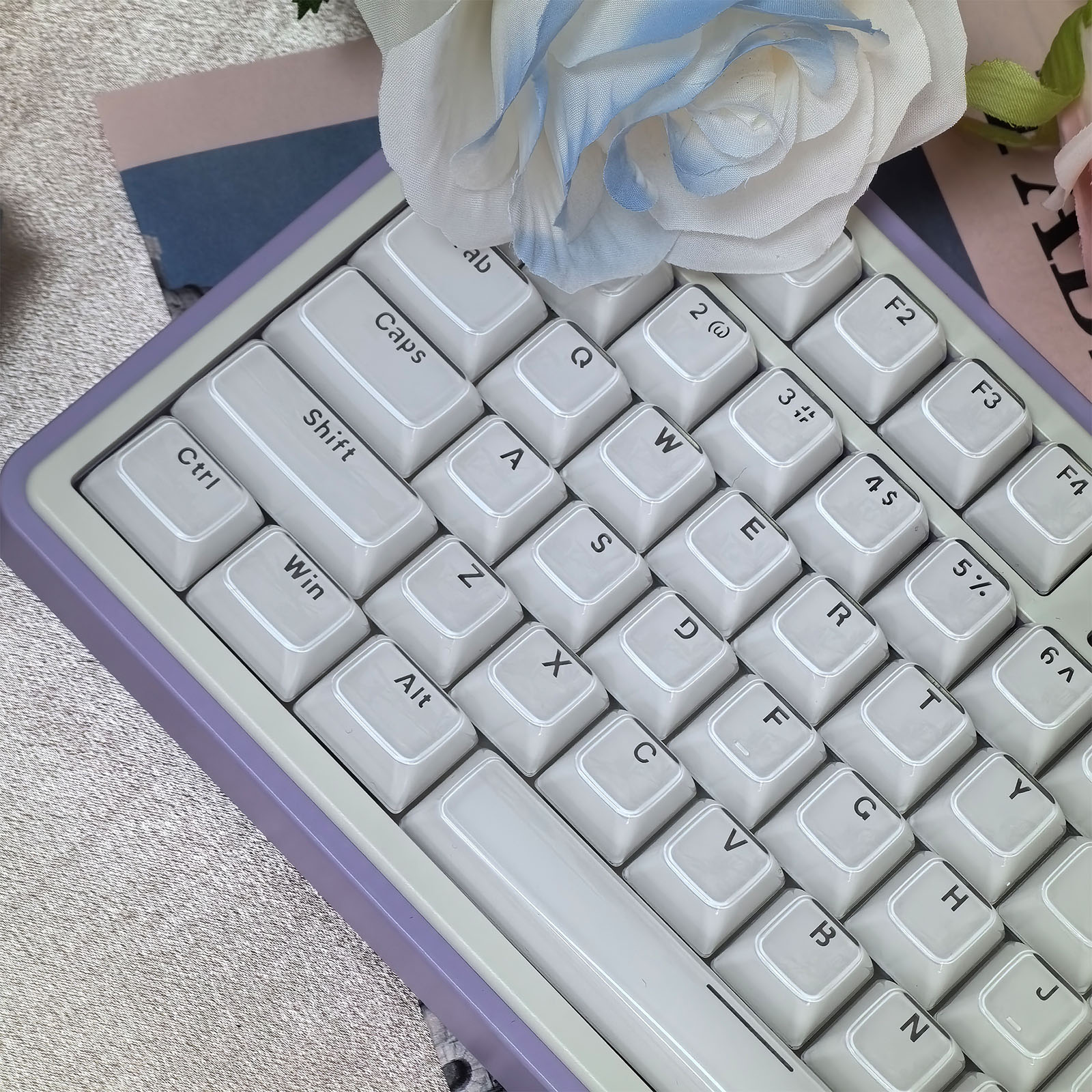 135 Keys Jelly Crystal Translucent Keycap PC Two-color Injection ...