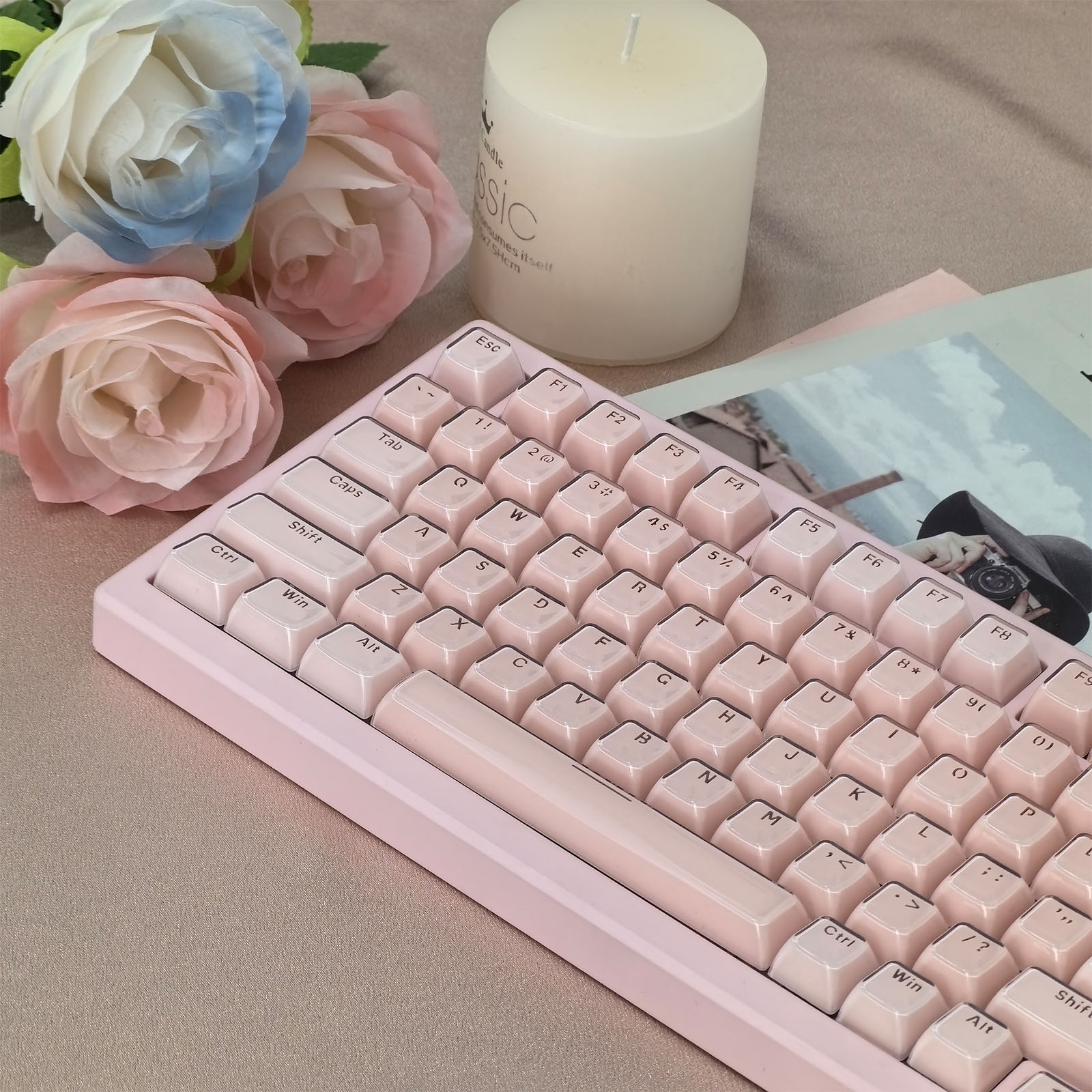 Translucent Jelly Crystal Keycaps PC Two-color Injection Similar OEM ...