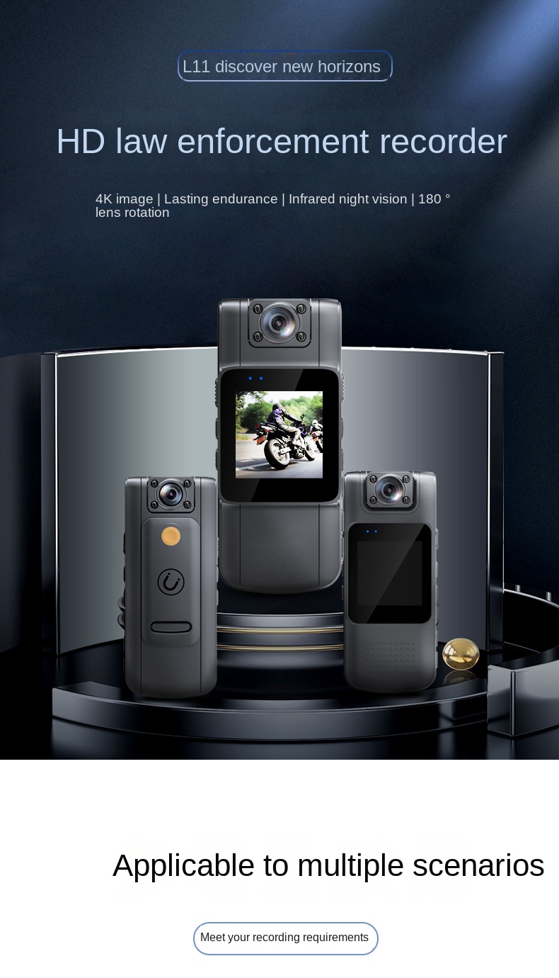 L11 2K Action Camera IR Night Vision Body Camera Video Recorder ...