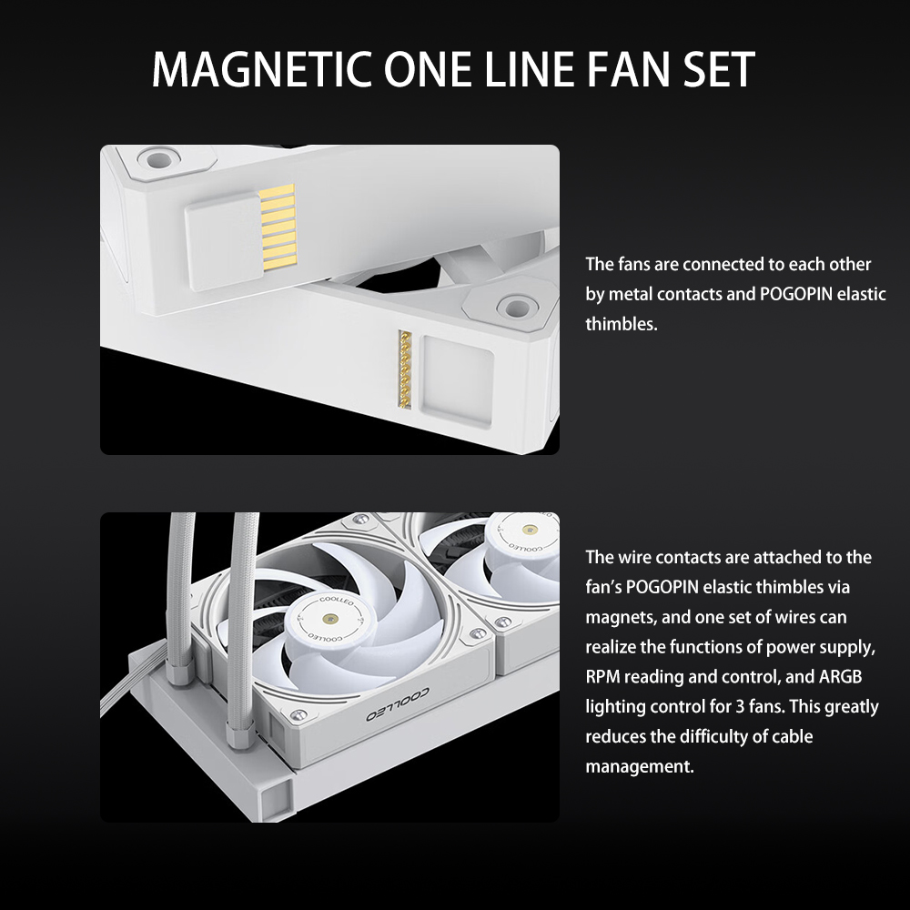 Coolleo ICE FAIRY Digital 360 ARGB CPU Aio Cooler Intelligent ...