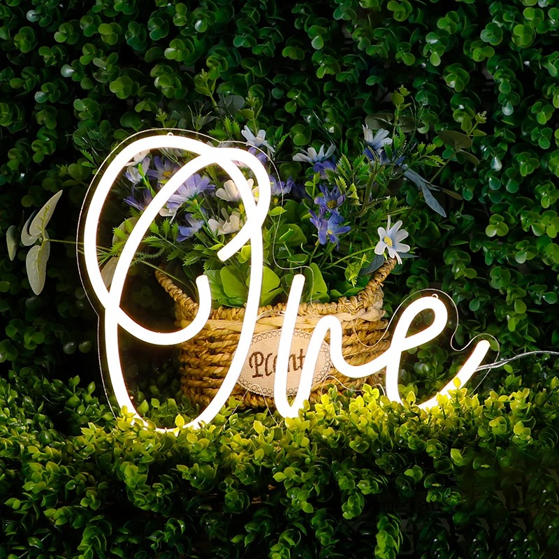 One Neon Sign Light One Year Old Birthday Table Number Neon Sign Desk ...