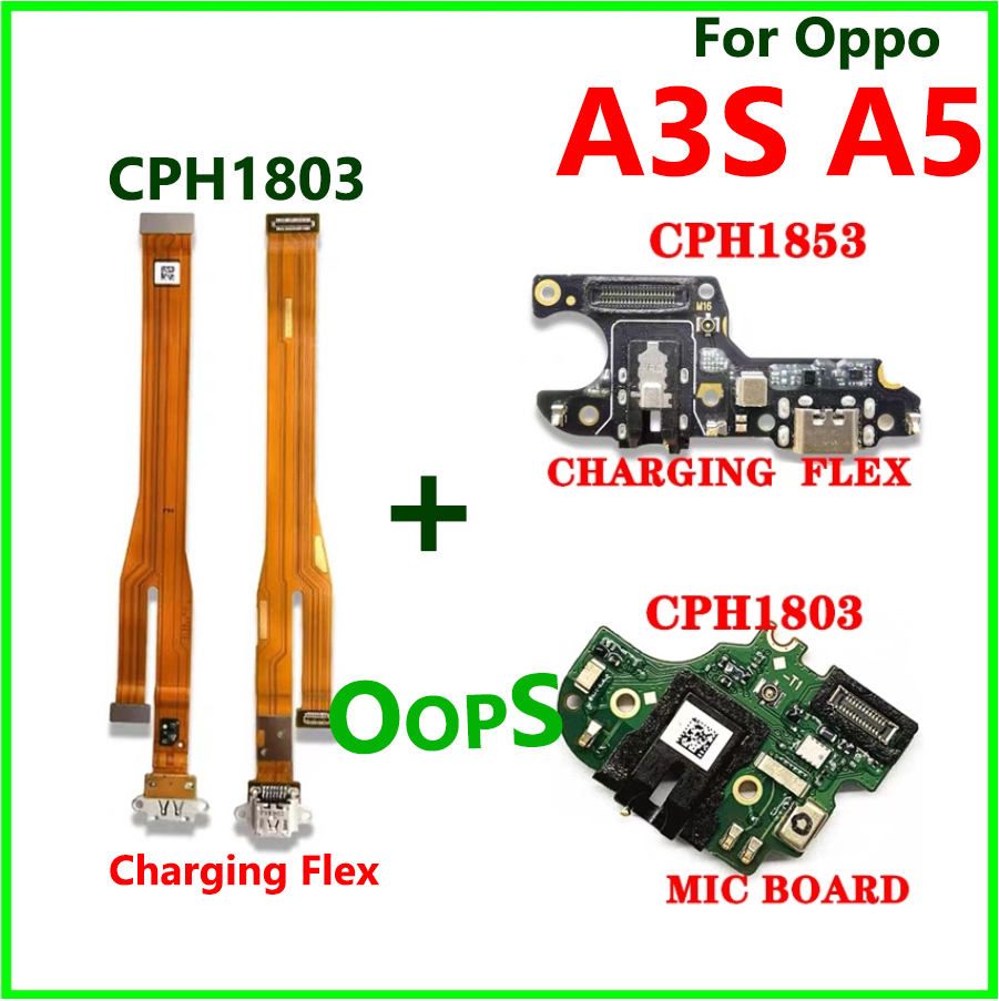 Charging Board For Oppo A5 A3S 1803 / 1853 USB Charger Port Plug In ...