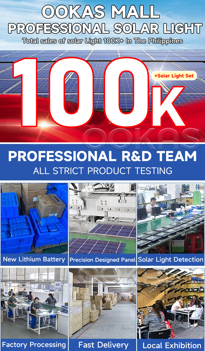 OOKAS 60XHigh Bright Solar Street Light Solar Lights Outdoor Waterproof ...