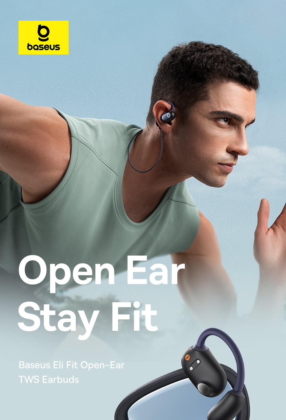 Baseus Eli Fit Open-Ear True Wireless Earphones Bluetooth 5.3 ...