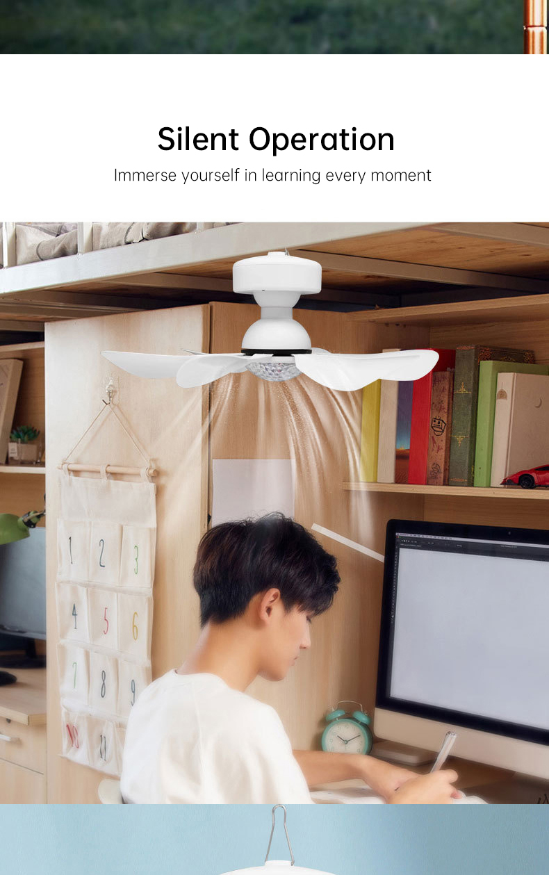 Thunlit Solar Outdoor Ceiling Fan with Light 10000mAh Remote Control ...