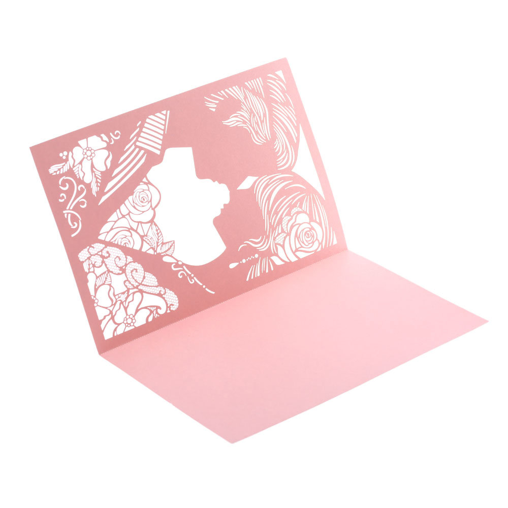 10pcs Laser Cut 5R Wedding Invitation Card Bride and Groom Lovers ...