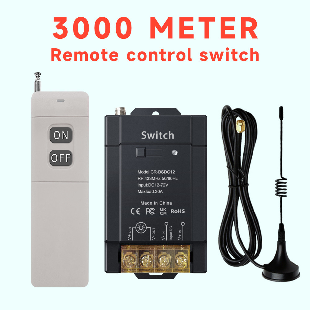Cerhot Wireless Remote Switch, DC 12V 24V 48V 72V，30A 5000W Relay ...