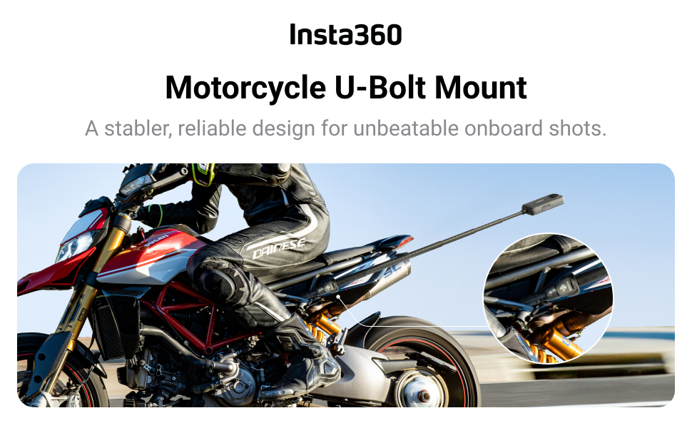Upgrade Insta360 Motorcycle U-Bolt Mount for Insta360 X5/Ace Pro 2/X4 ...