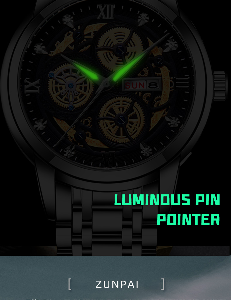 ZUNPAI Men's Quartz Watch Original Luminous/Calendar/Water Resistant ...