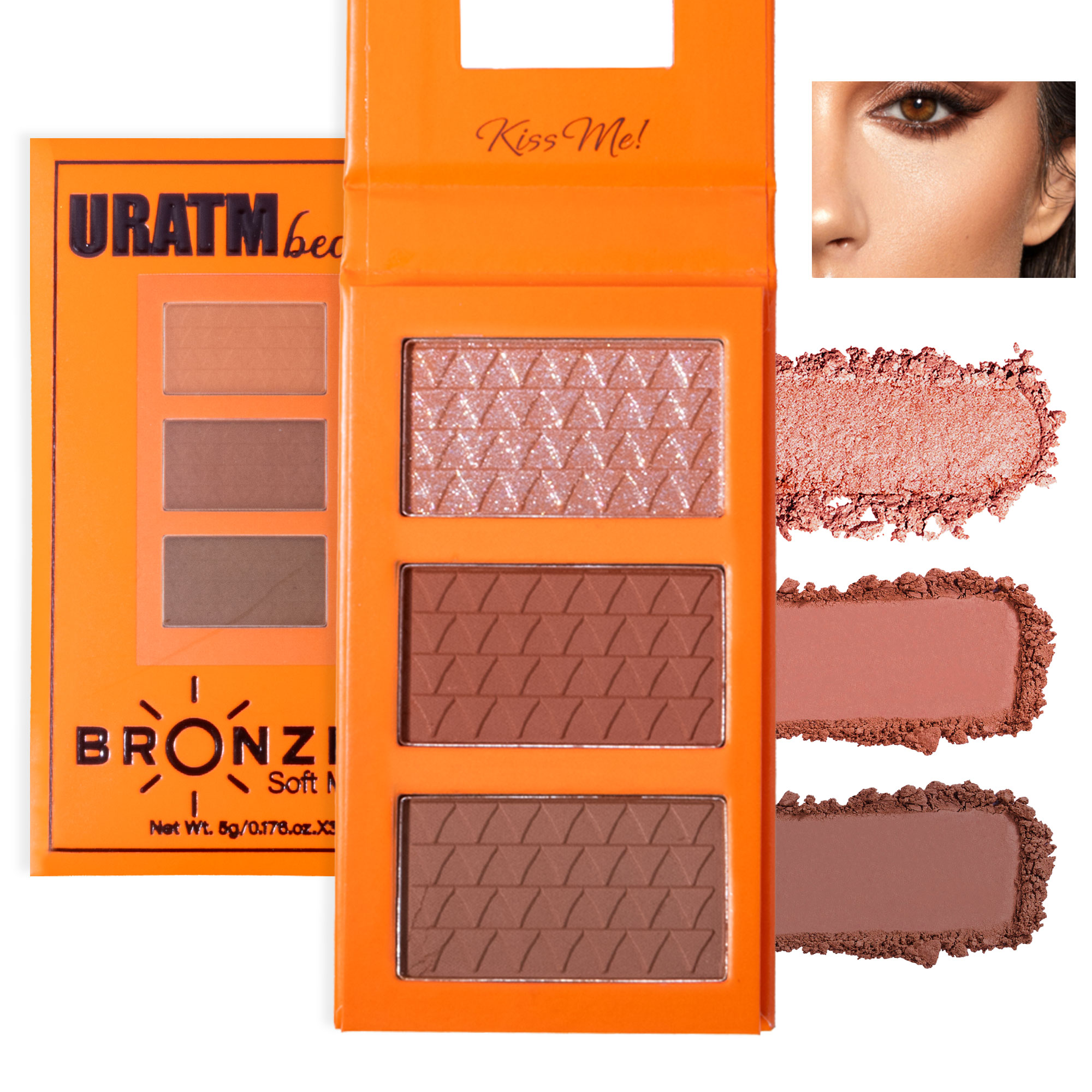 3-Color Highlights and Contouring Palette With Built-in Mirror ...