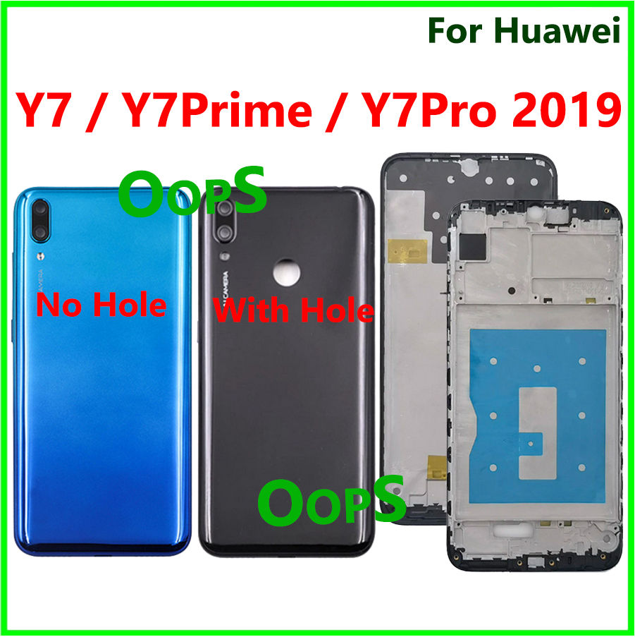 For Huawei Y7 prime Pro 2019 LCD Front frame+Battery Cover Back Door ...
