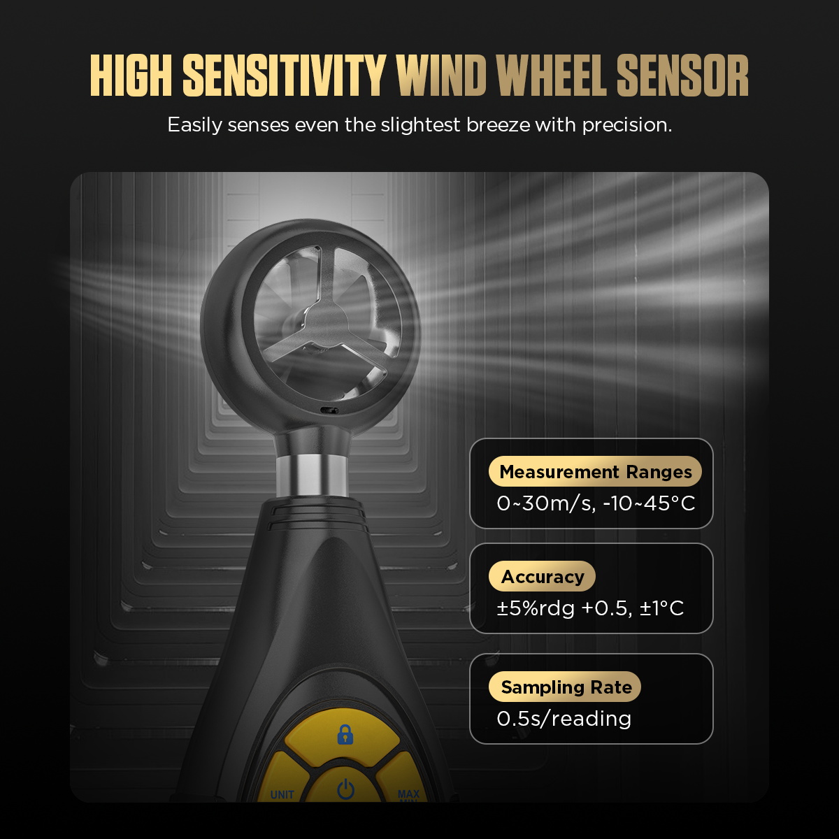 AUTOOL TR401 digital anemometer High Precision Digital Anemometer ...