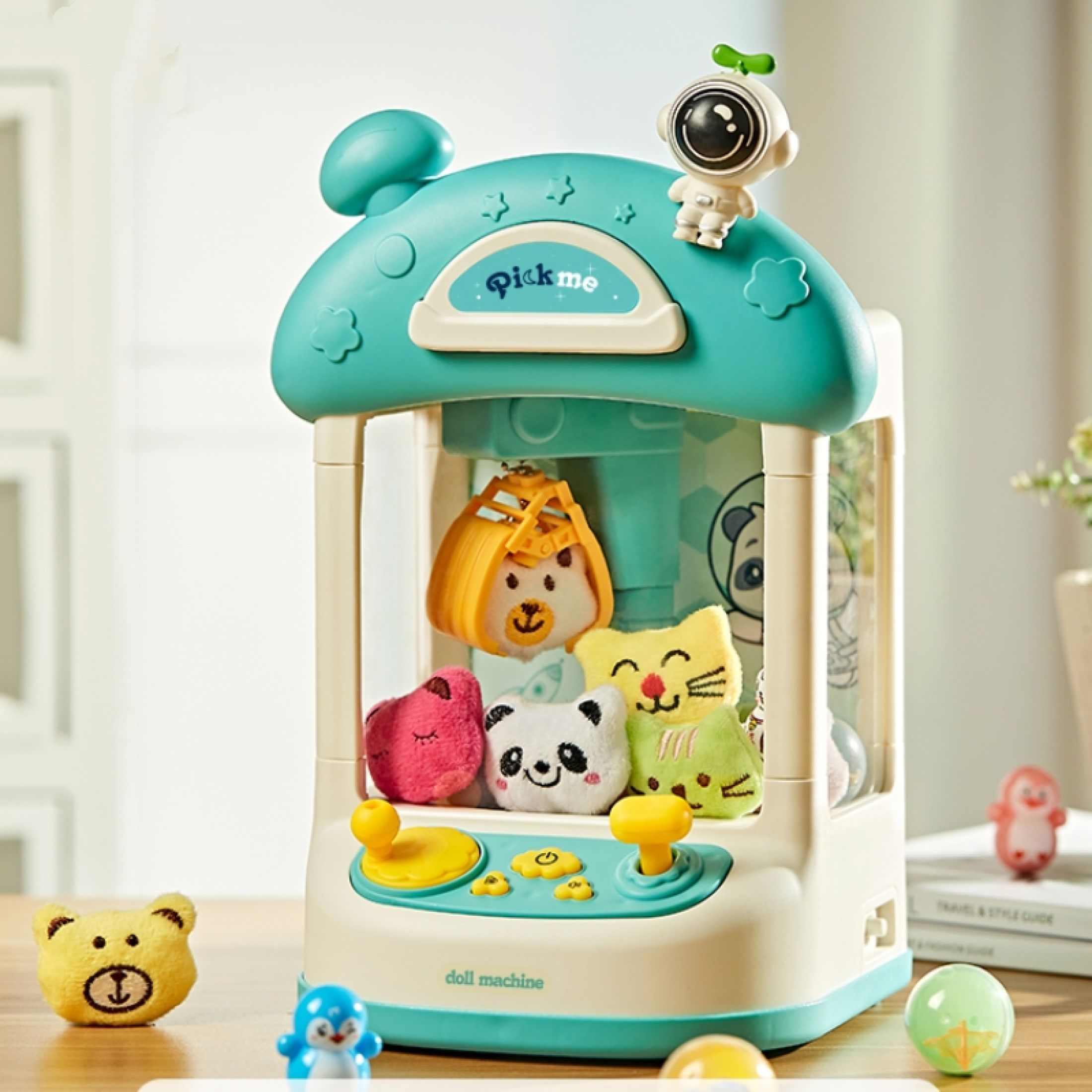 Mini Claw Machine Toys Crane Machine Clip Doll Machine Toys Arcade Game ...